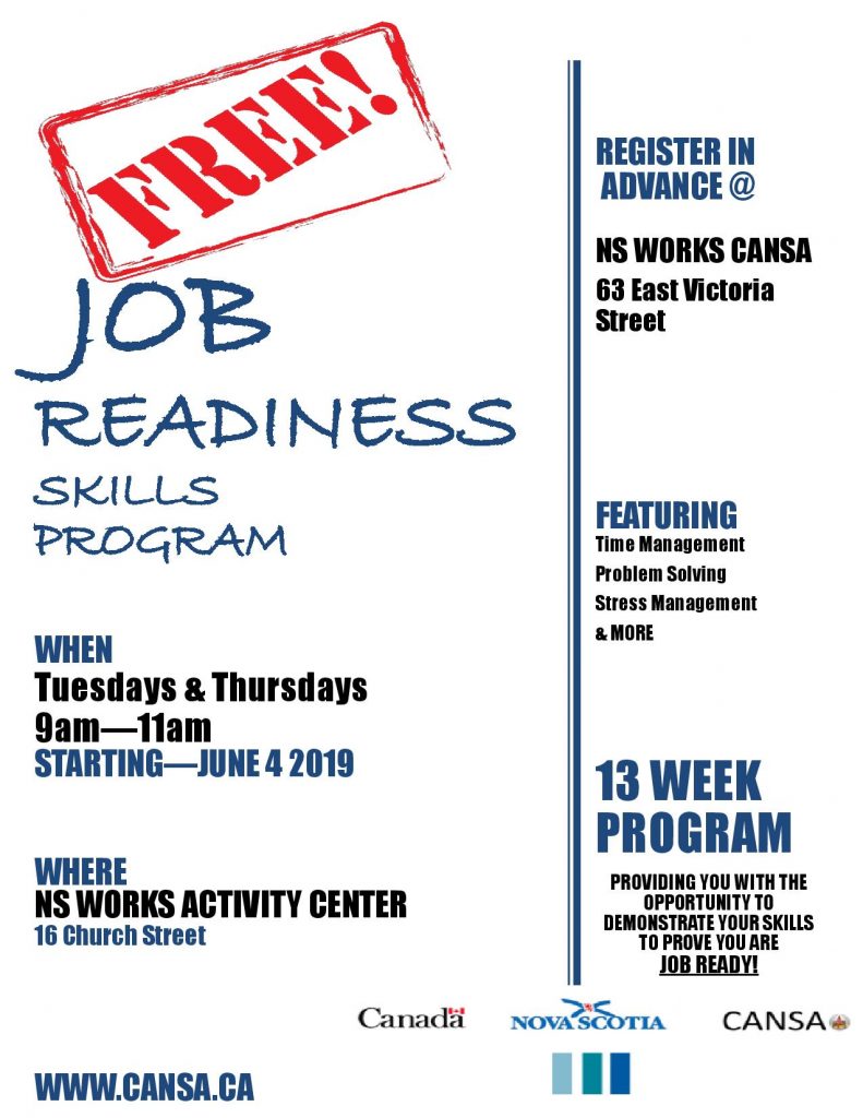 Job Readiness Skills Program, June 2019 | Nova Scotia Works - CANSA