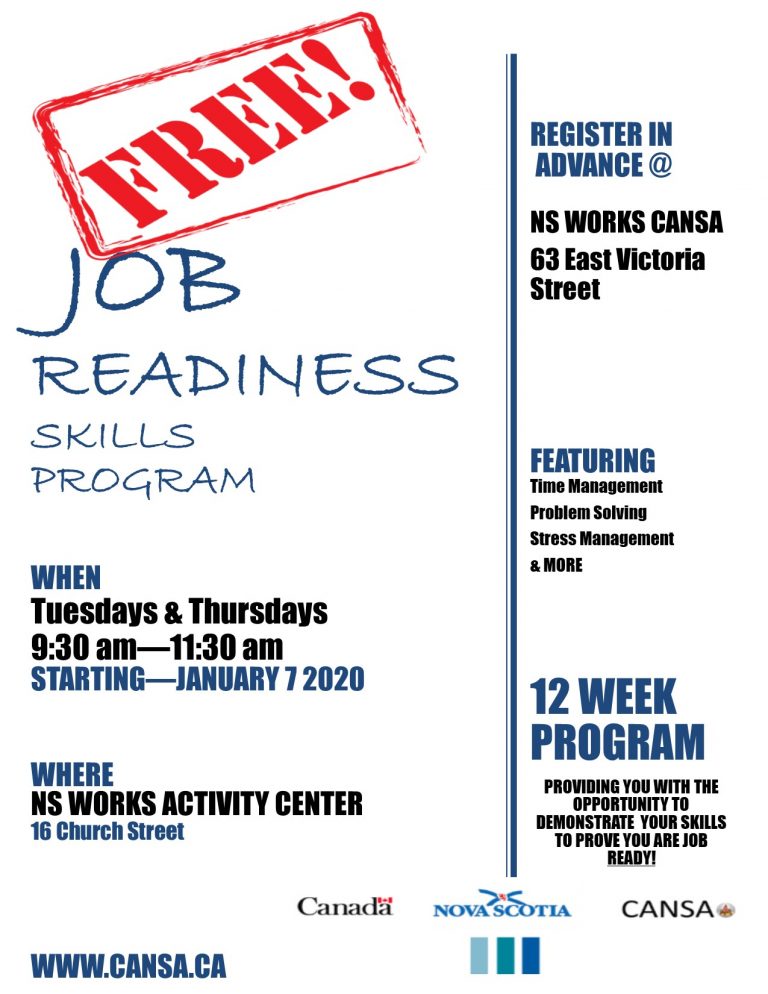 January, 2020 – Job Readiness Skills Program | Nova Scotia Works - CANSA